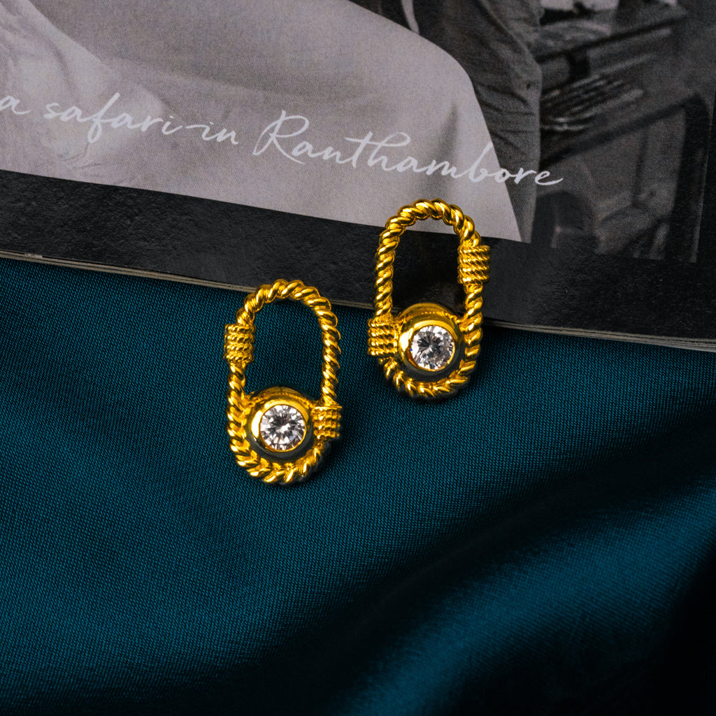 Allure Loop Gold Studs – Sterluv